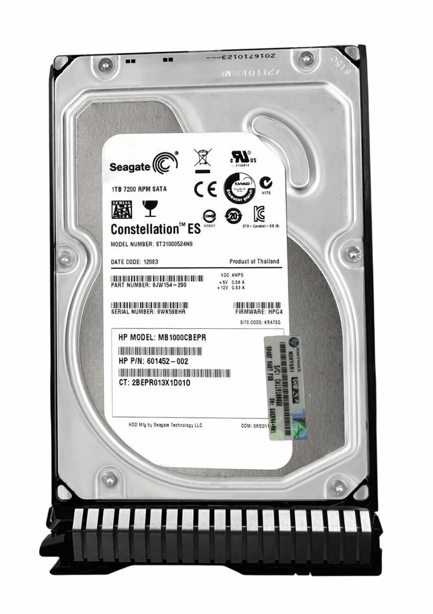 Жесткий диск HP 1Tb 7200 SATAII 3.5" HDD 601452-002