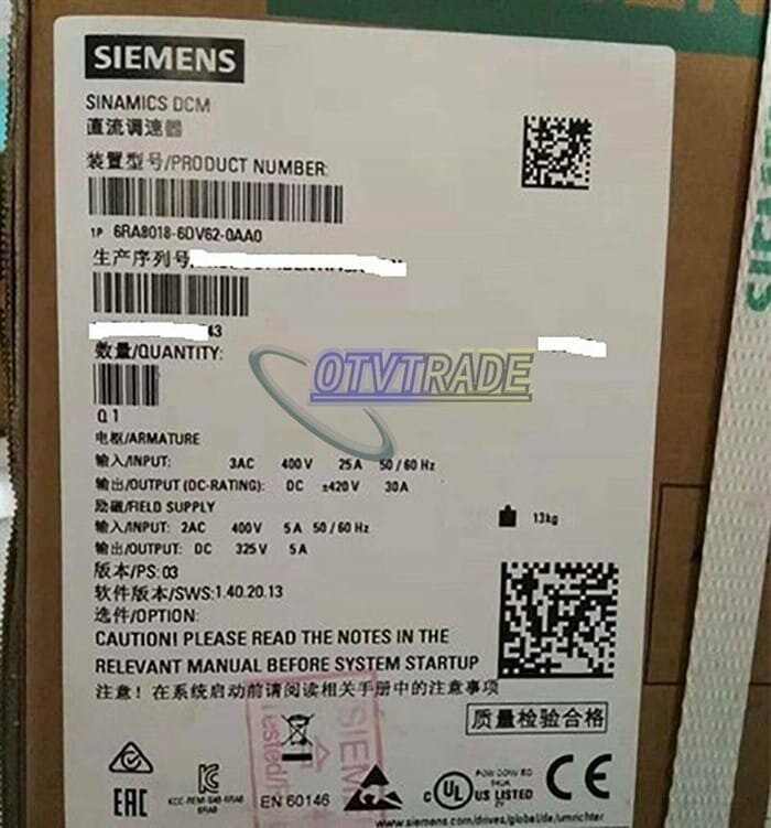 Модуль Siemens 6RA8018-6DV62-0AA0 6RA8 018-6DV62-0AA0