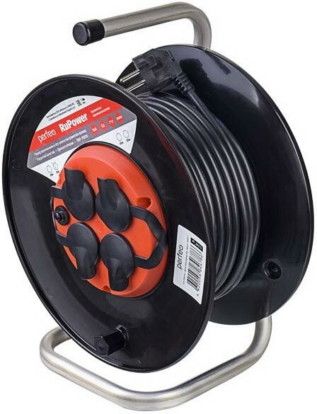 Perfeo удлинитель на катушке без заземления "RU POWER", PF_B4679 (40м 4гн с т/з 16А ПВС 3х1,5 IP44 (РБК16))