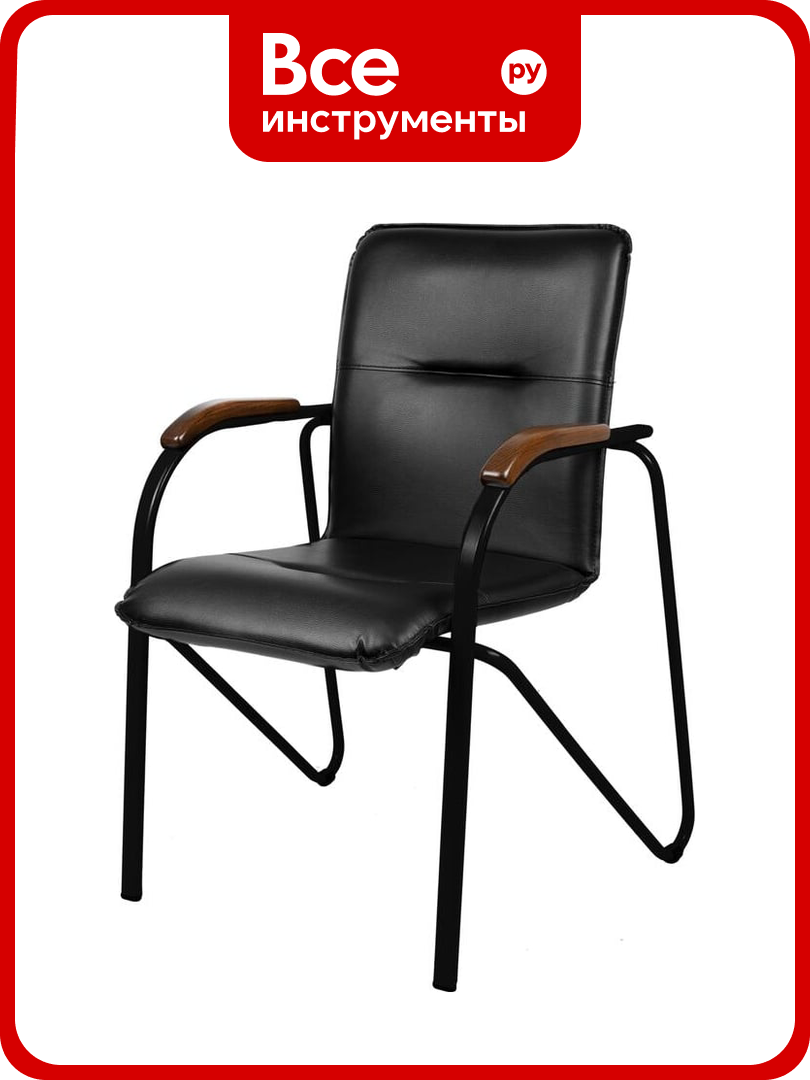 Конференц-кресло Easy Chair ua samba black к/з черн./орех v-4 1.031 1766836