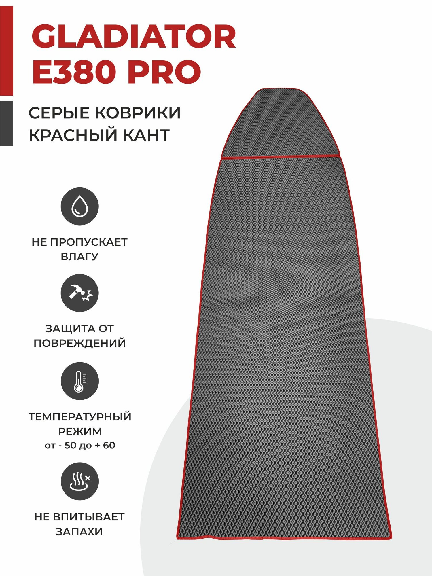 EVA коврик в лодку ПВХ Gladiator E380 PRO НДНД 278*88 (китай)