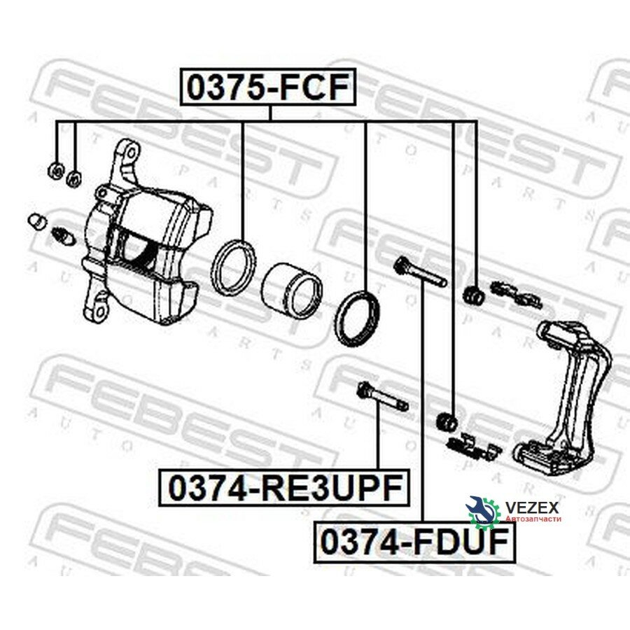 FEBEST 0375FCF р/к дискового тормоза переднего!\ Honda Accord all 08-11