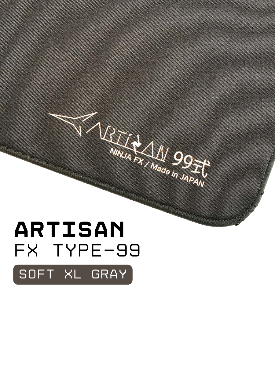 ARTISAN FX TYPE-99, SOFT, GRAY, размер: XL 490x420x4 мм, контрольный коврик для мыши, оригинал Япония