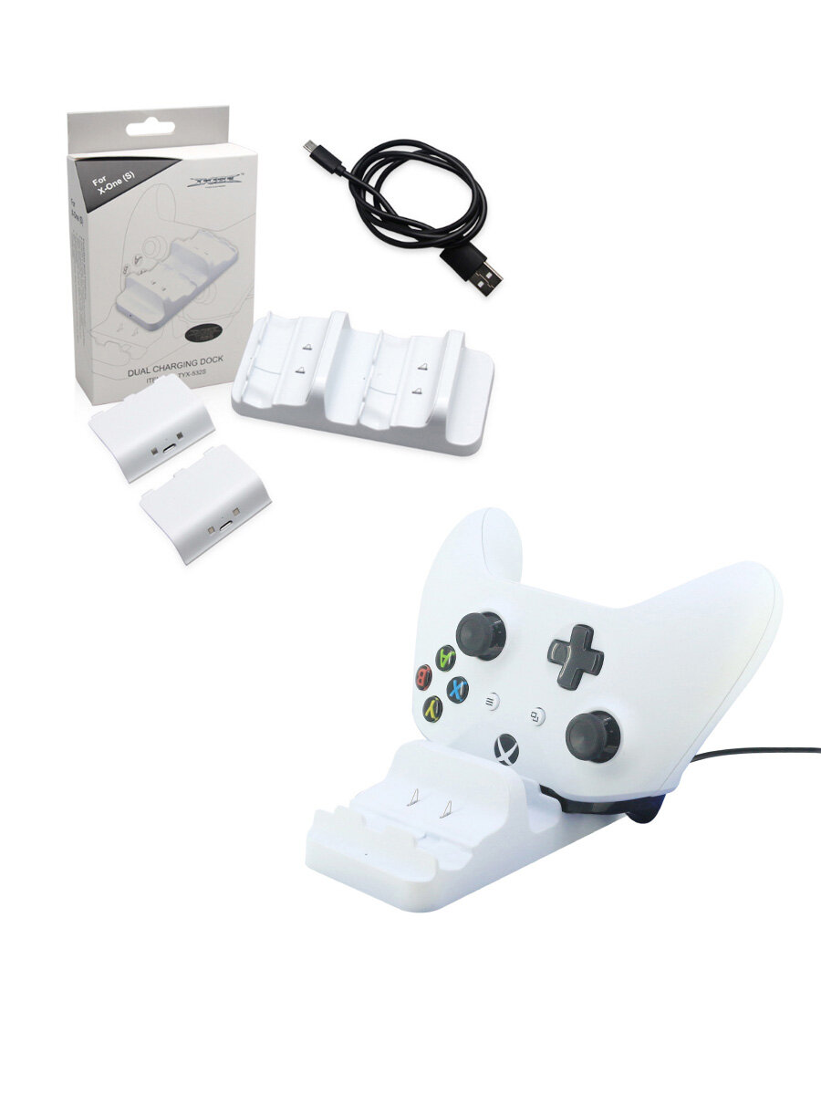 Зарядная станция с 2-я аккумуляторами для геймпадов Xbox One (TYX-532S)