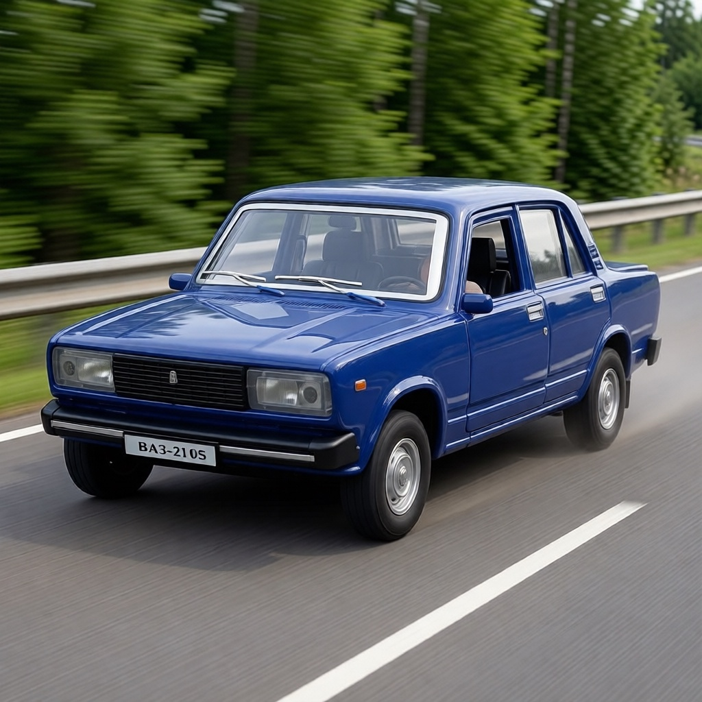 Машинка металлическая LADA ВАЗ-2105 "Жигули" пятерка 1997, 12 см, океан