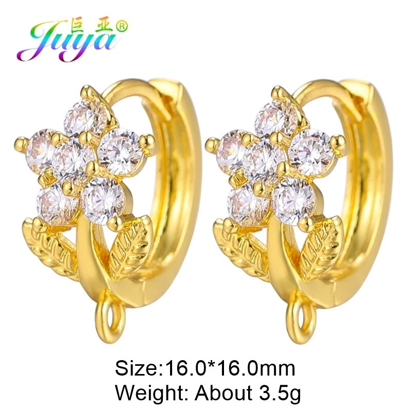 Золотые швензы Juya для сережек, 1 пара