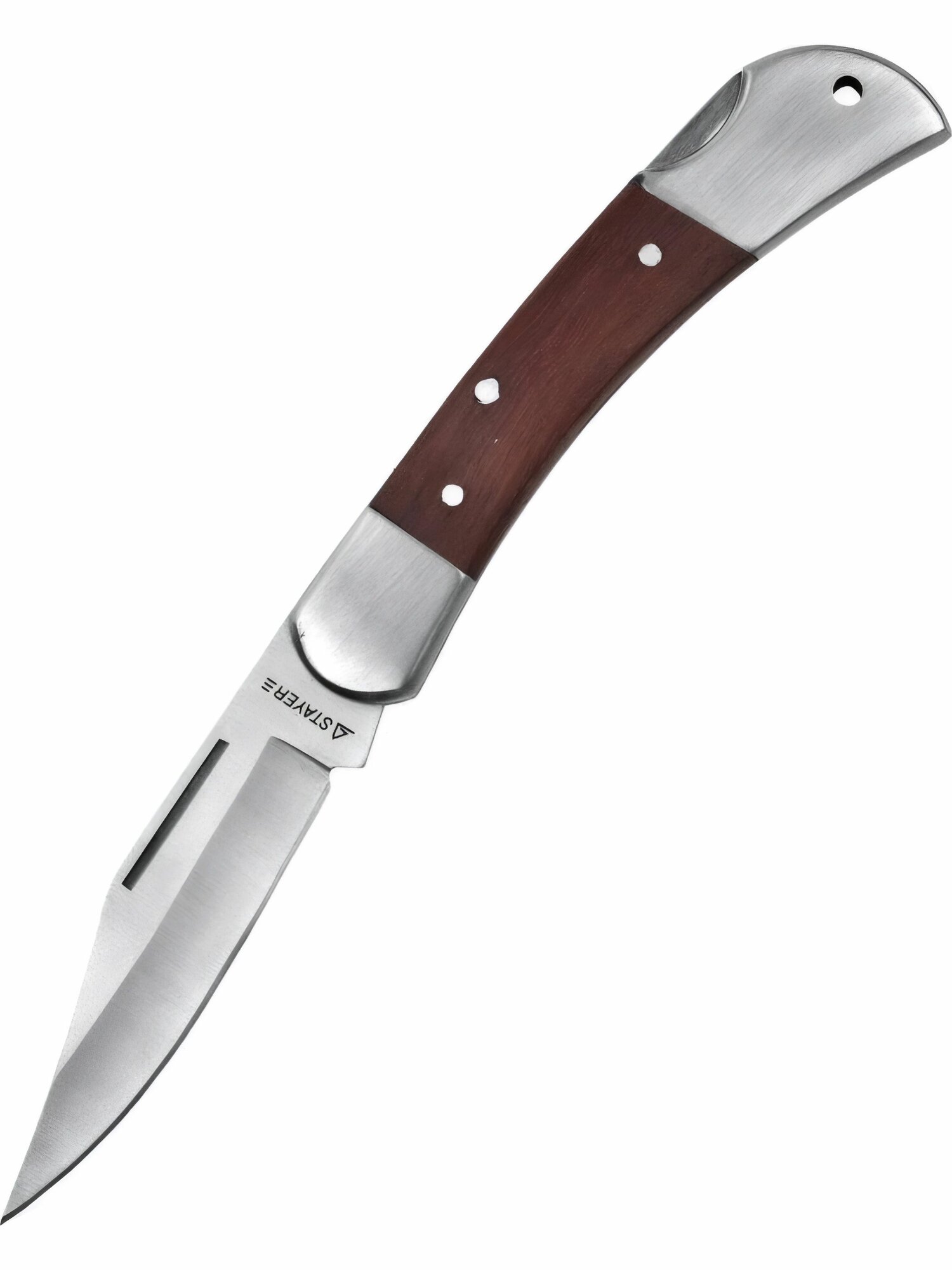 Складной нож STAYER Professional 82 мм средний с деревянными вставками