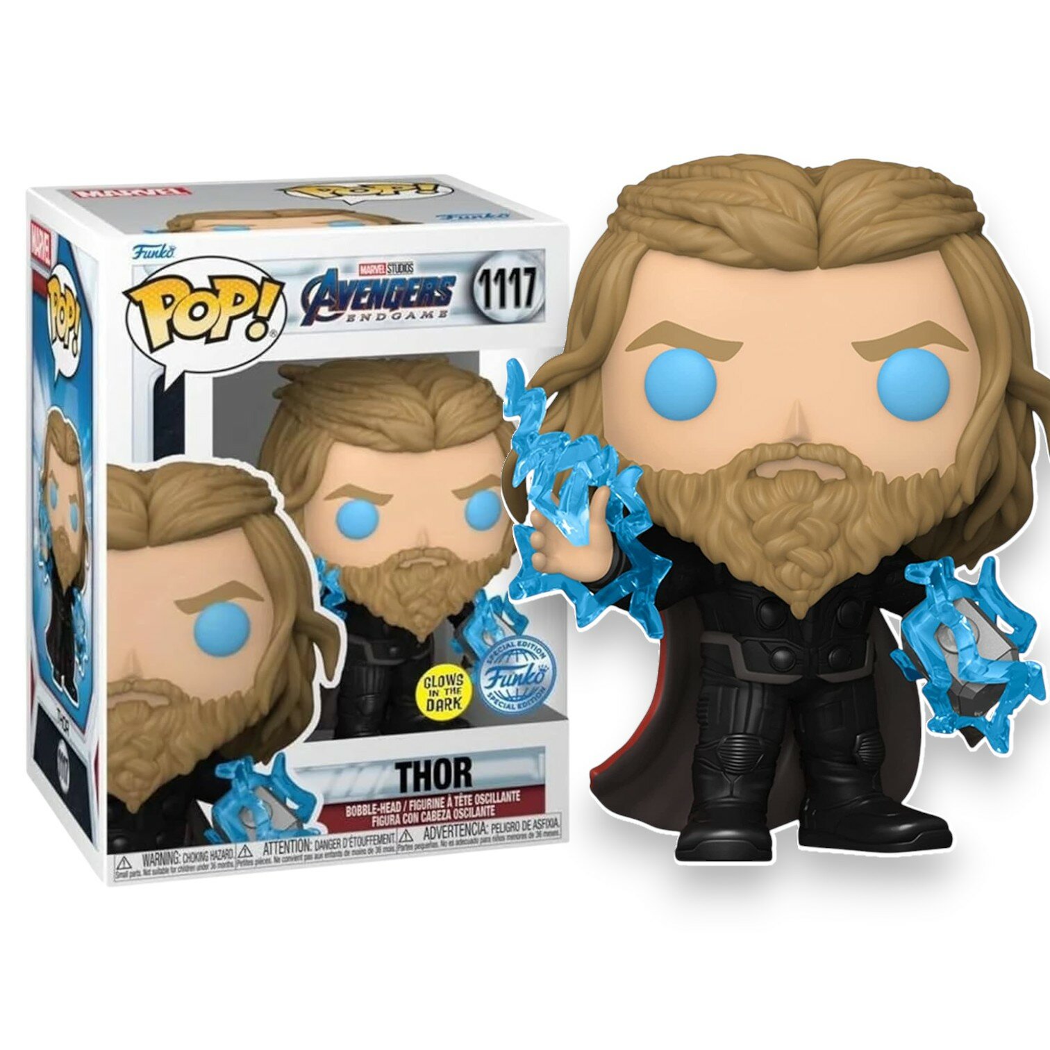 Фигурка Тор с молниями "Мстители: Финал" Эксклюзив от Funko Pop! 1117