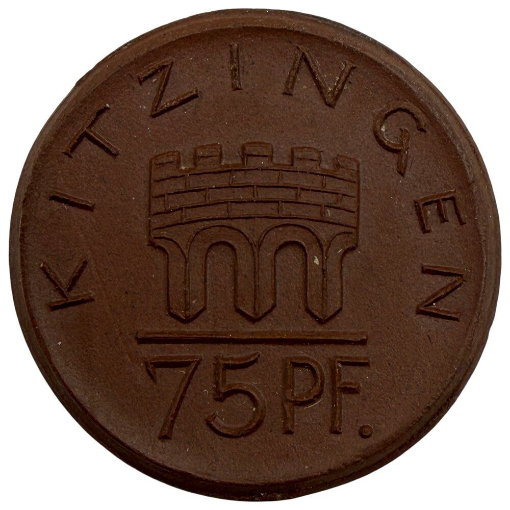 Германия, Веймарская республика, Китцинген 75 пфеннигов 1921 г.