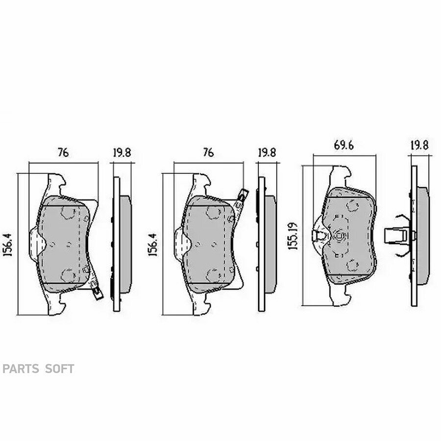 Колодки тормозные передние OPEL Astra H 04-14, Corsa D 06-14, Corsa C 00-09, Meriva A 03-11, Meriva B 10-17, Zafira 05-15 от официального дистрибьютора, FREMAX, артикул FBP1353