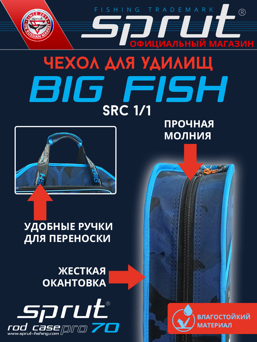 Чехол для удочек Sprut Big Fish 70 (SRC 1/1) — фото 1