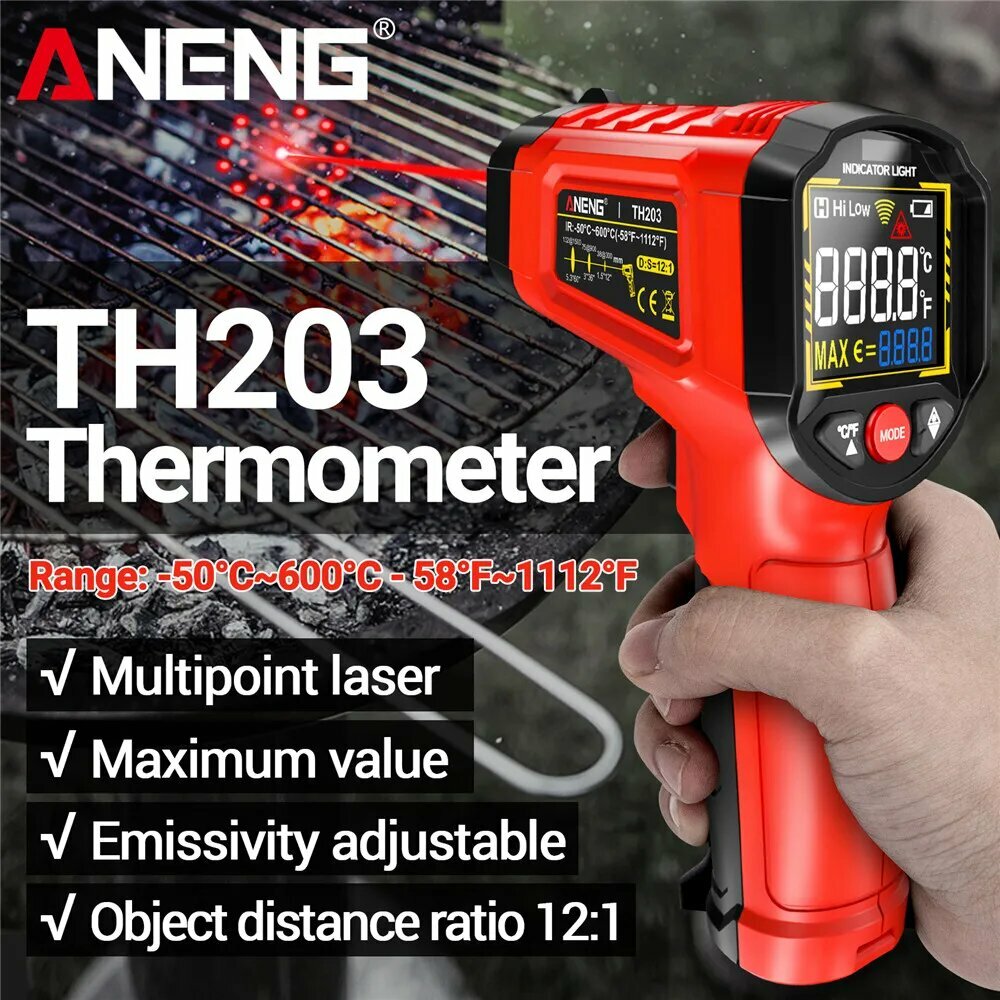 ANENG TH203 Инфракрасный термометр TH203 Black