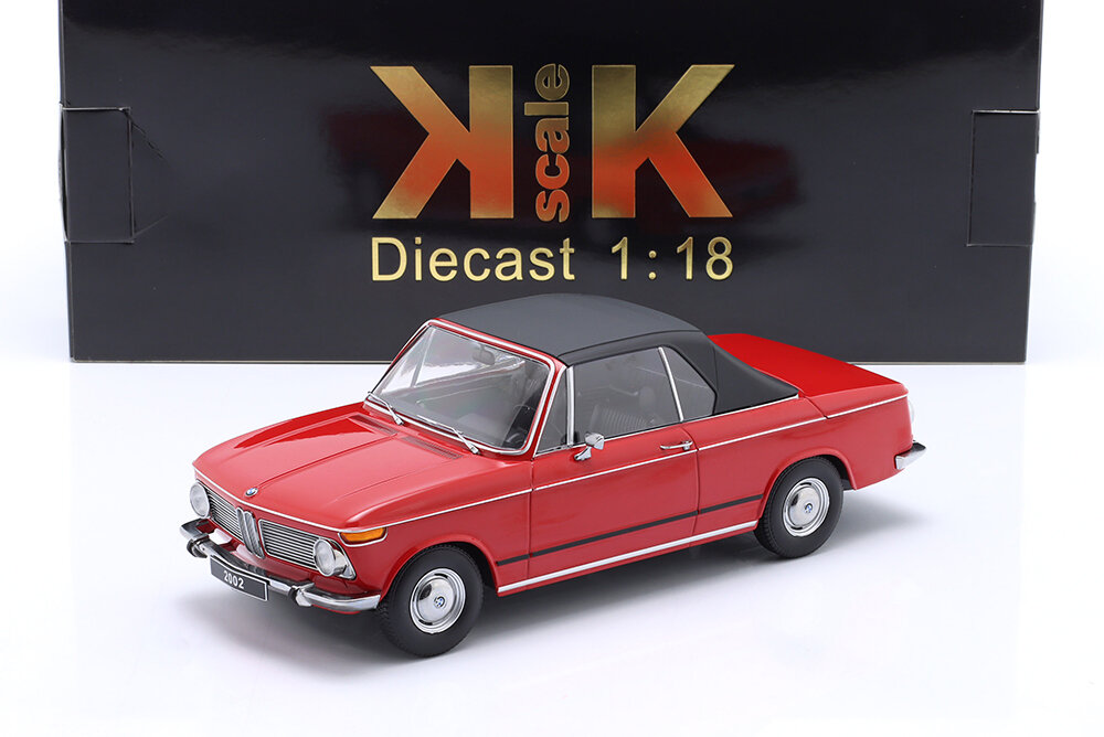 Модель коллекционная KK-SCALE Bmw 2002 convertible 1968 red — фото 1