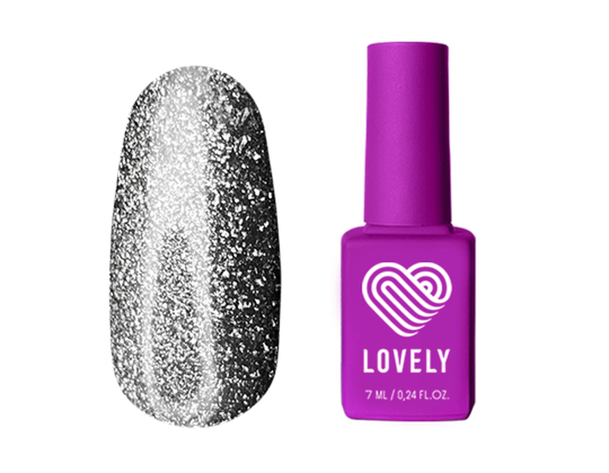 Гель-лак Lovely GC02 Glitter Cat, 7 ml, магнитный, жидкая фольга