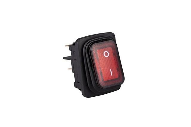 Выключатель с подсветкой красный 2НО IP65 EMAS A54B1K11