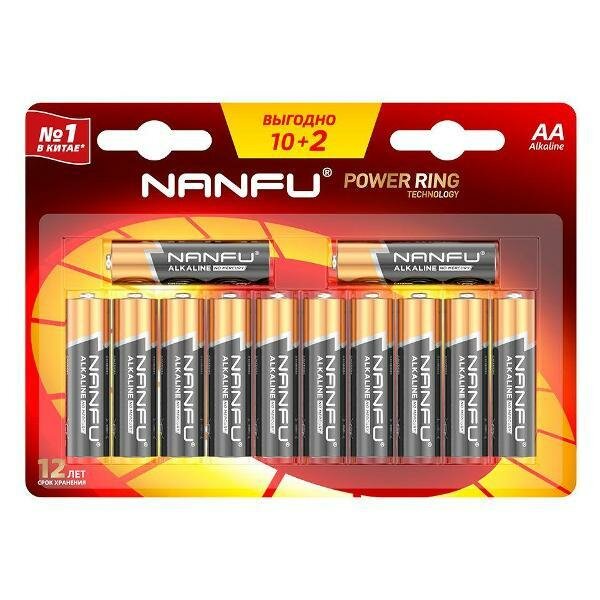 Батарея Nanfu AA (10+2шт.) (LR6 12B(10+2))