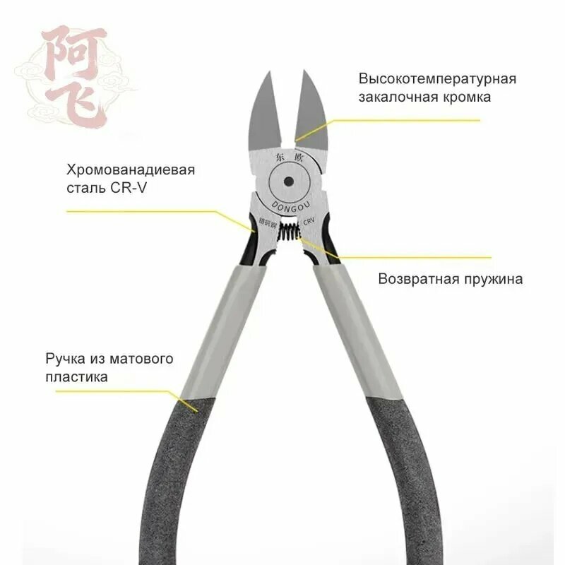 Кусачки-бокорезы для точных работ 160 мм