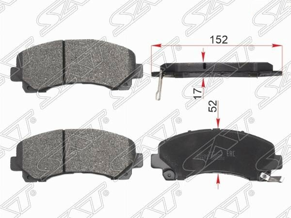 Колодки тормозные спереди SAT ST-94770229 Chevrolet TrailBlazer 12-15 / Isuzu D-MAX 02-12
