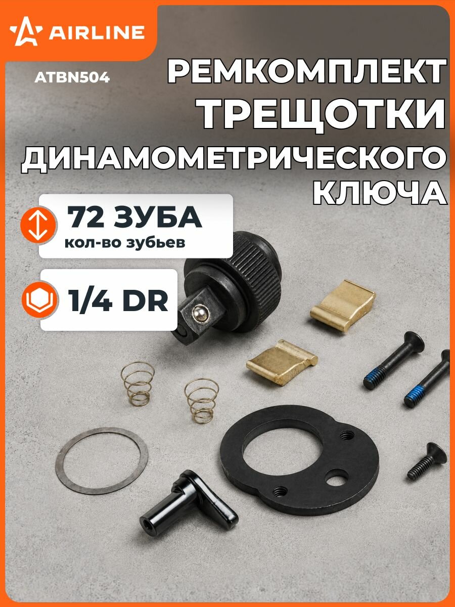 Ремкомплект 2 шт трещотки динамометрического ключа 1/4" PRO, 72 зуба AIRLINE ATBN504