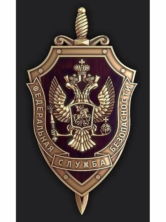 Картина "Декоративная канвасная картина для дома с гербом ФСО России", 80х50 см