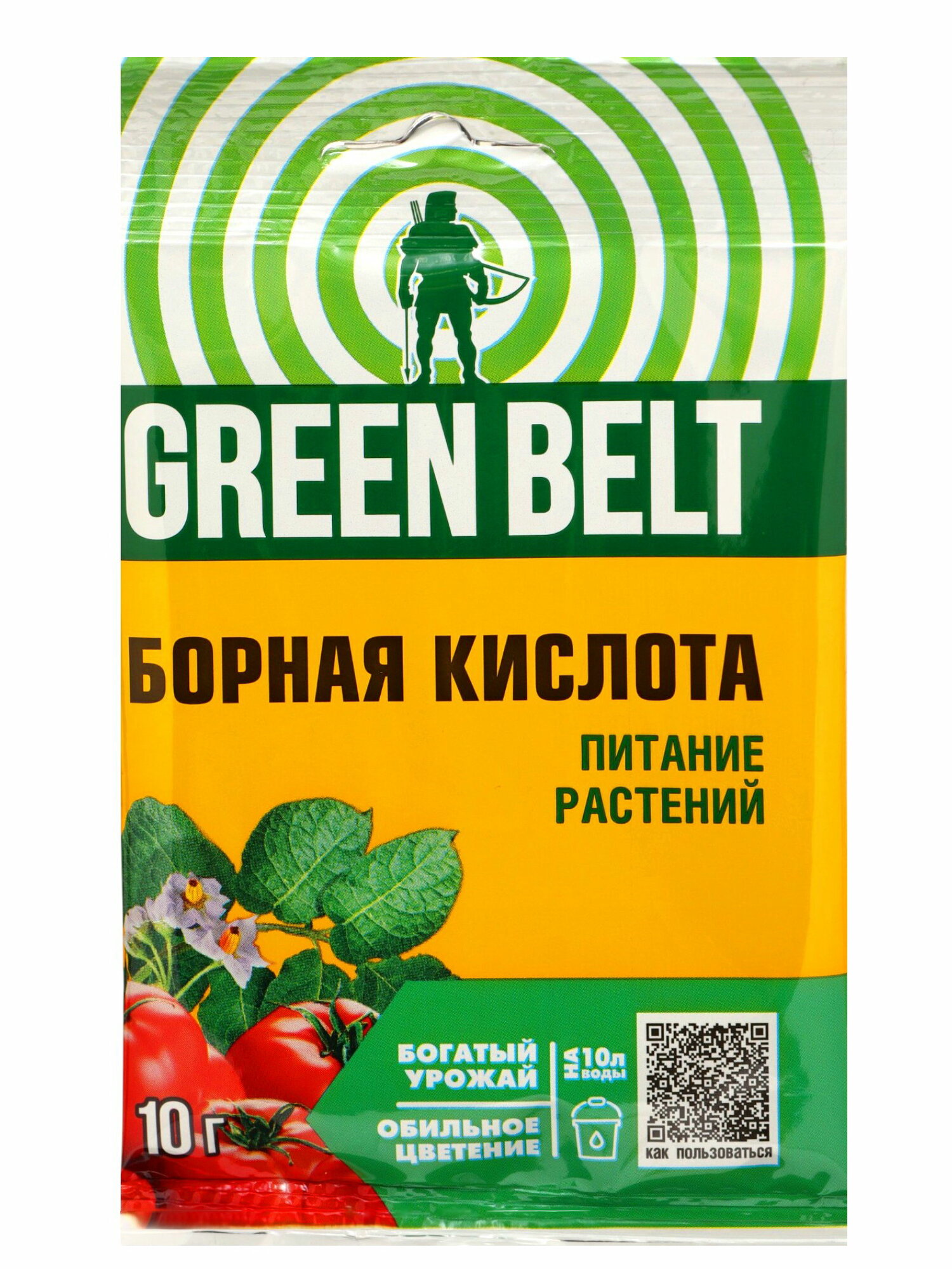 Удобрение Борная кислота микроудобрение, 10 г, происхождение: минеральные (неорганические), 11 шт.