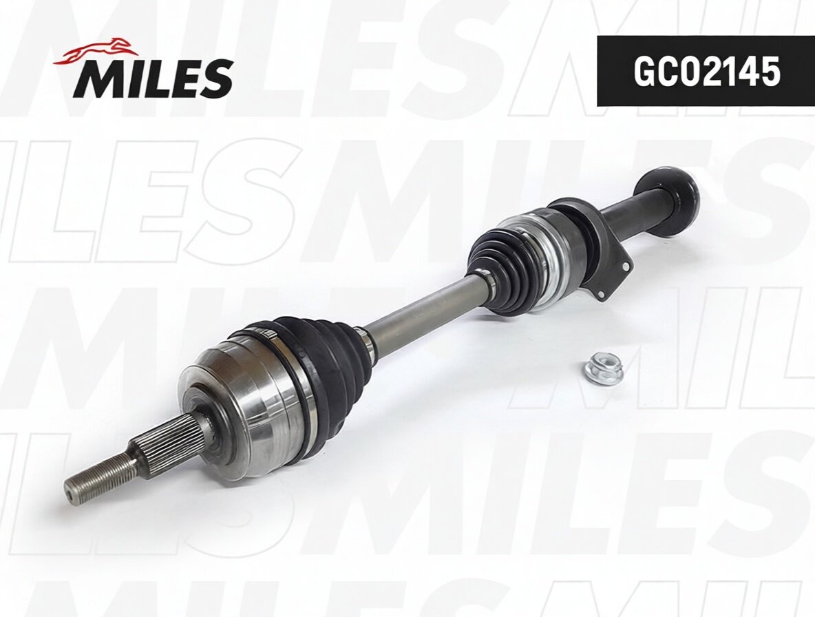 Привод в сборе передний правый VW T5 2.5TDI 03-09 (GKN 304502) GC02145 Miles арт. GC02145