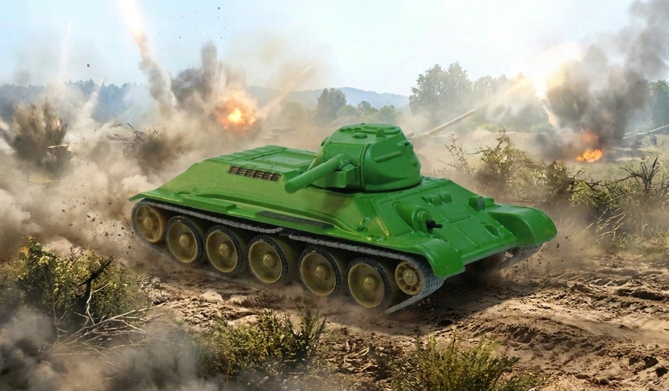 Масштабная модель 1/72, Танк Т-34/76