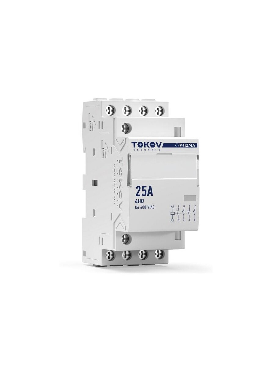 Контактор модульный 36мм 25А 230В АС 4НО PRIZMA TOKOV ELECTRIC TKE-PZ-MC-2-25-230-40
