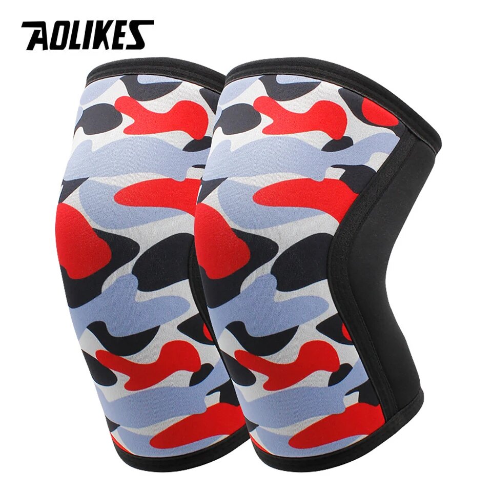 Наколенники AOLIKES из неопрена 7 мм для тяжелой атлетики