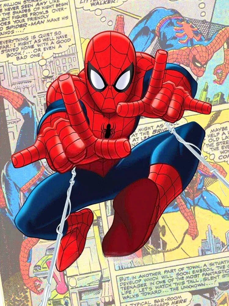 Алмазная вышивка Spider-Man, 20x30 см, AHK398-4