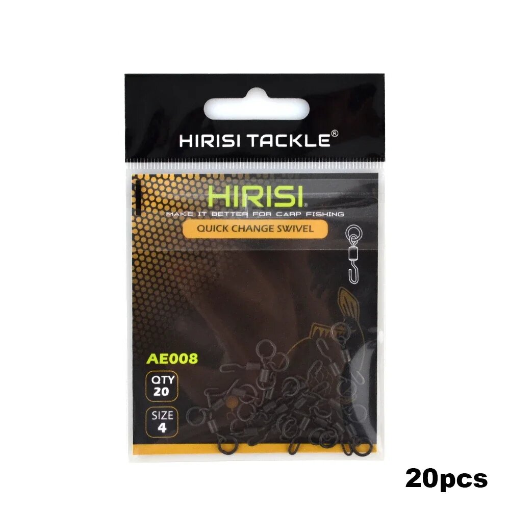 Вертлюги Hirisi 200 шт, нержавеющая сталь, для карповой ловли