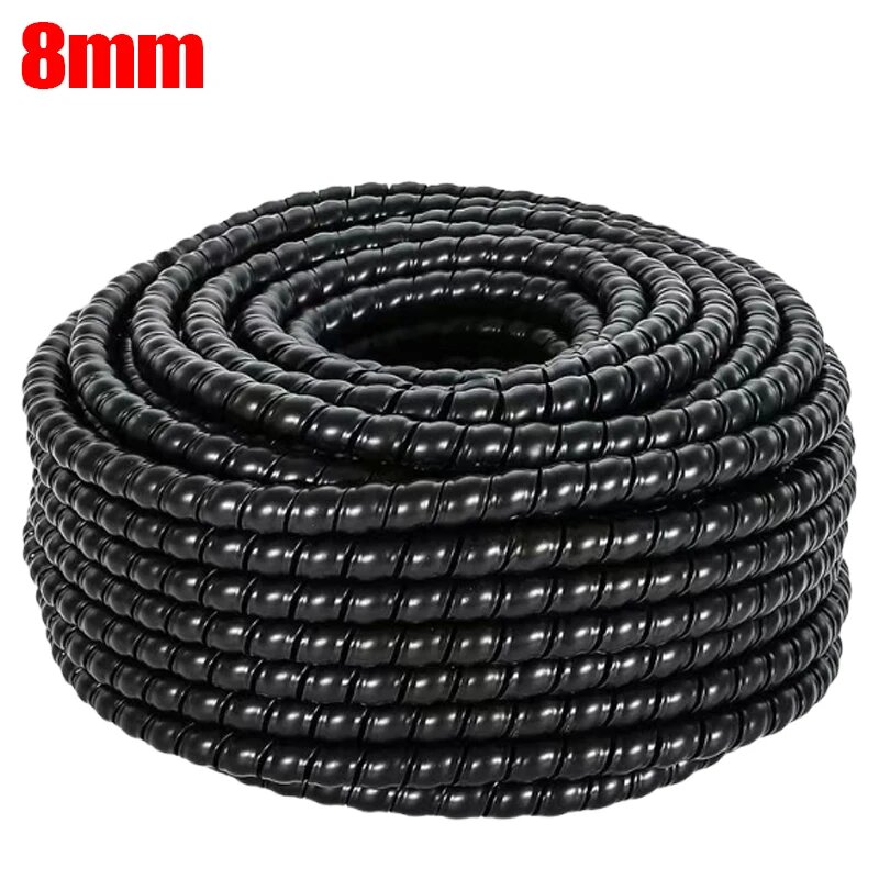 Кабельная обмотка 8mm, черный, 6m (3шт)