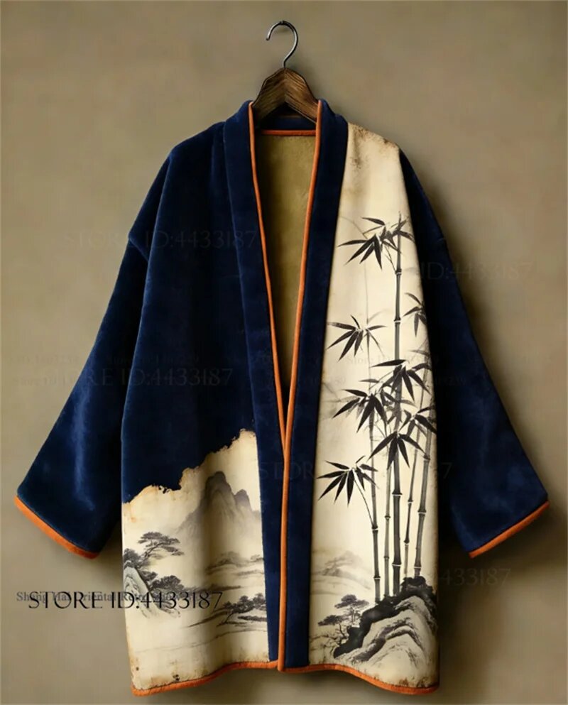 Кимоно кардиган темно-синий, 2XL, Kimono Cardigan 28