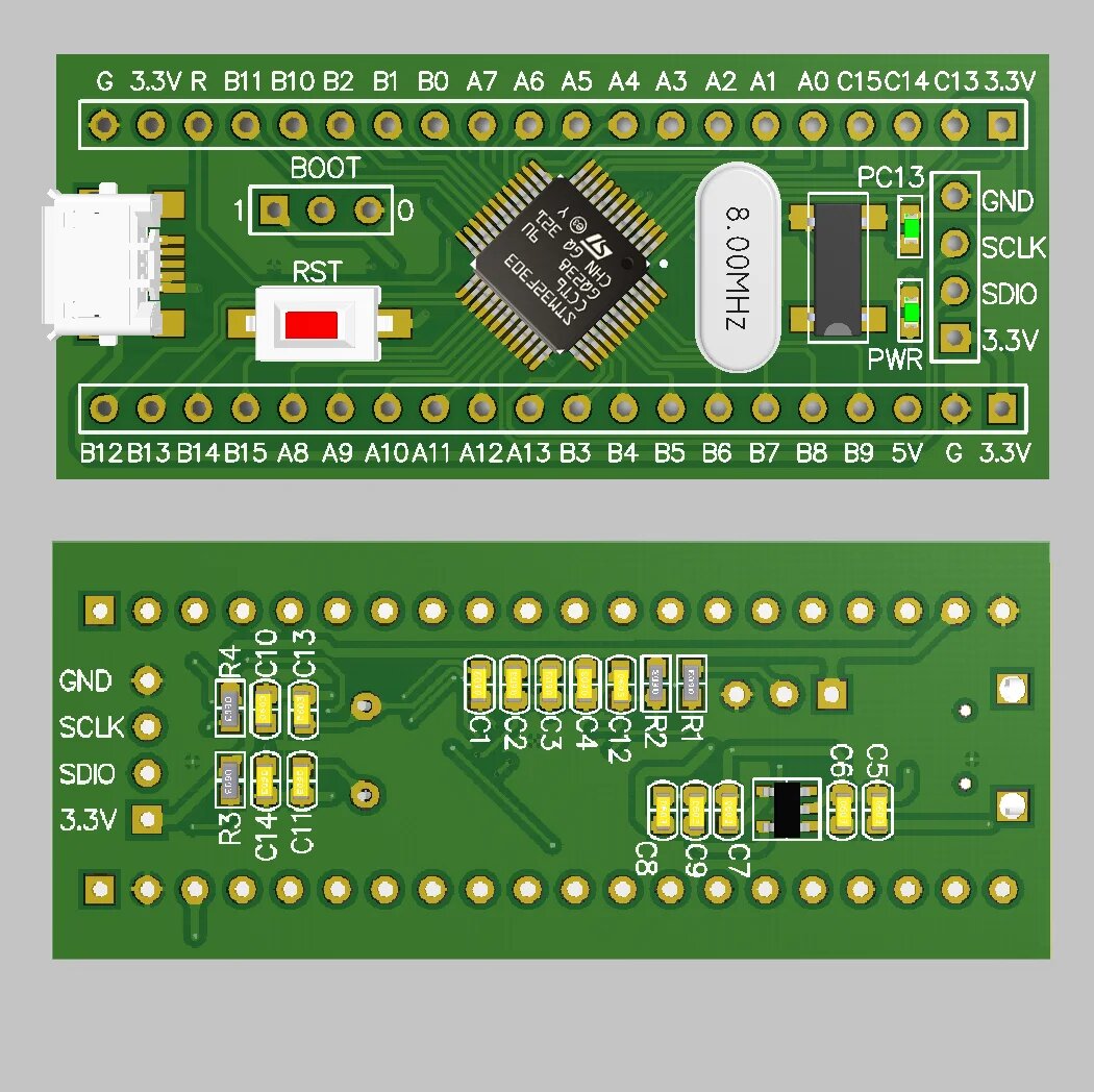 STM32F303CCT6 плата — фото 1