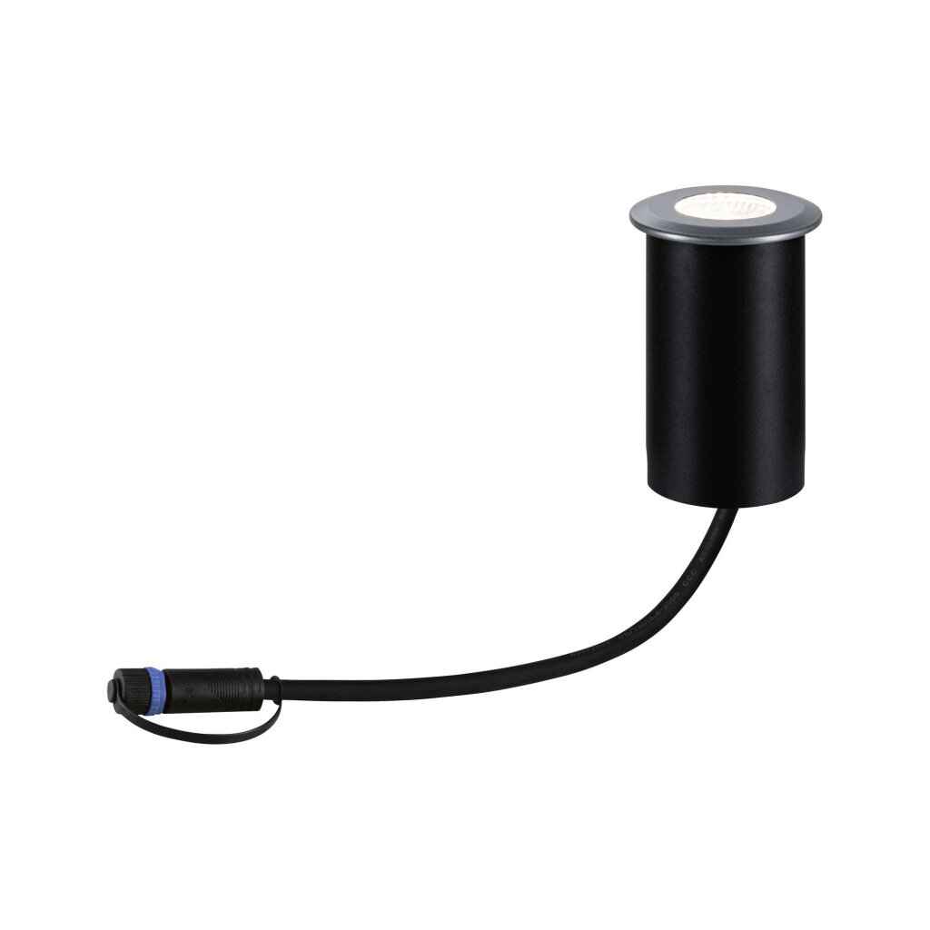 Светильник уличный встраиваемый Paulmann Plug&Shine Floor 6Вт 340Лм 3000К IP67 LED 24В Серый 94370