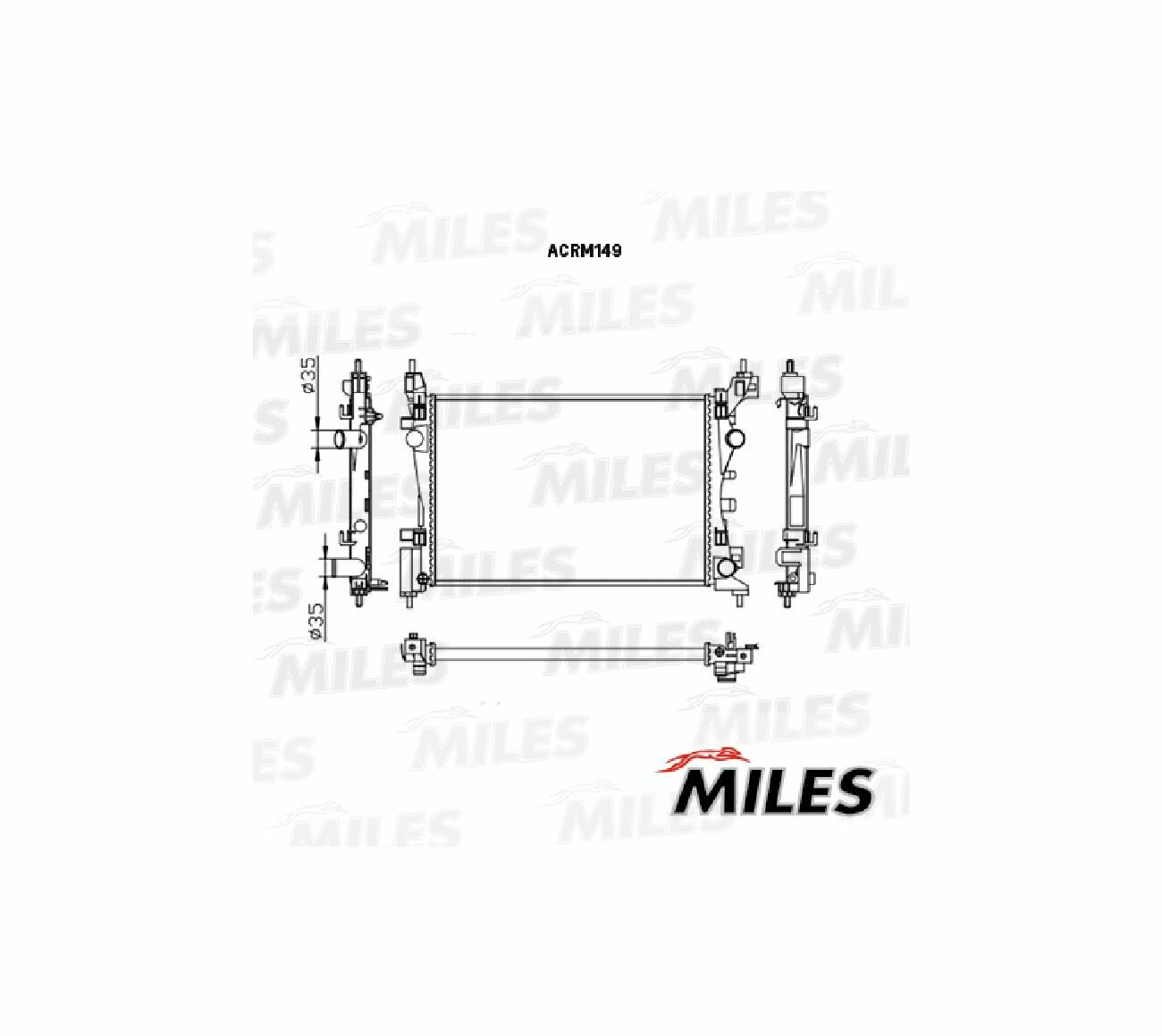 Радиатор OPEL CORSA D 1.0/1.4 06-, MILES ACRM149