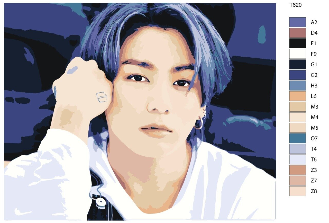 Картина по номерам Т620 60x80 "Чон Чонгук (Jung Jungkook), участник группы BTS (БТС)"