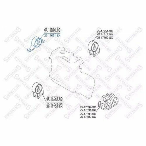 Опора двигателя Stellox 2517651sx