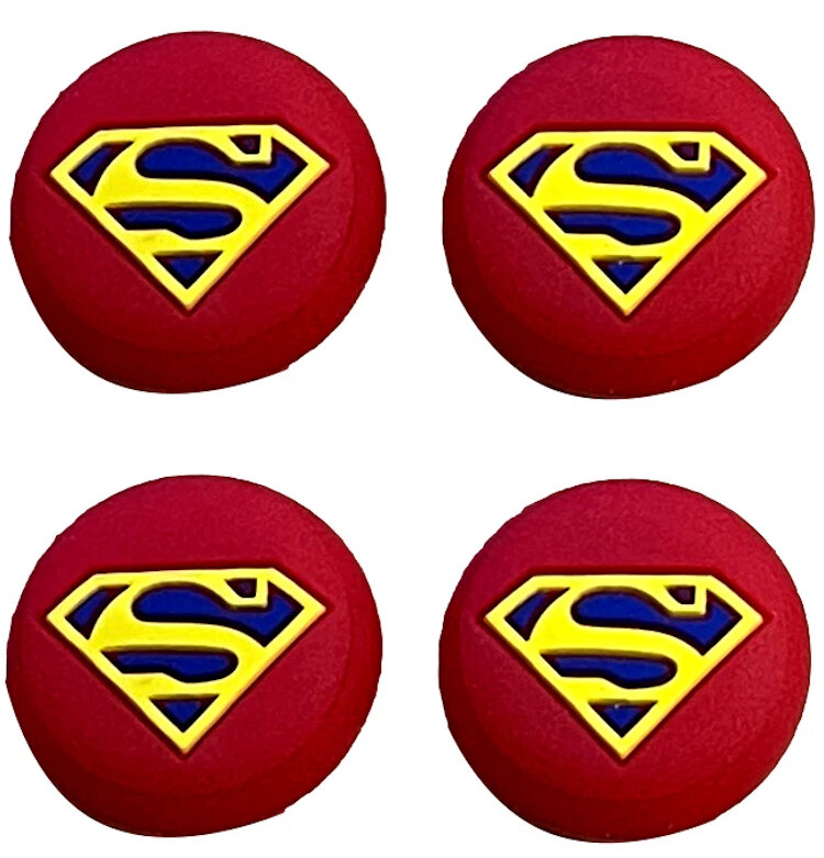 Накладки на стики для геймпада DualSense (GP5-1611) (Superman) (Красный) (4 шт) (PS5/PS4/Xbox Series X)