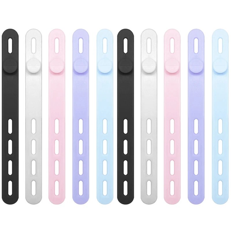Силиконовые кабельные стяжки 5Color