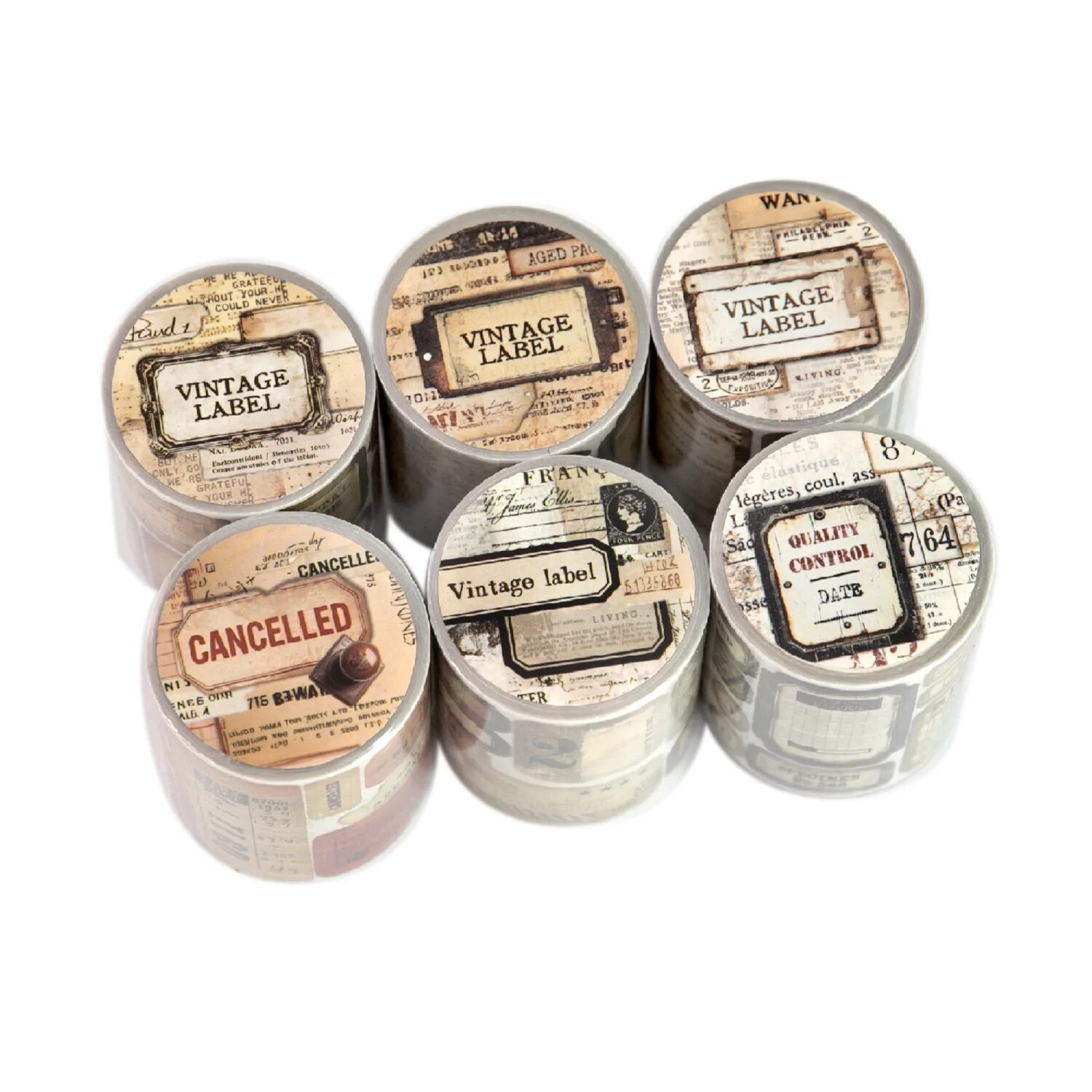 Винтажная лента васи JD-FGBJXL-01 Retro Marks set of 6