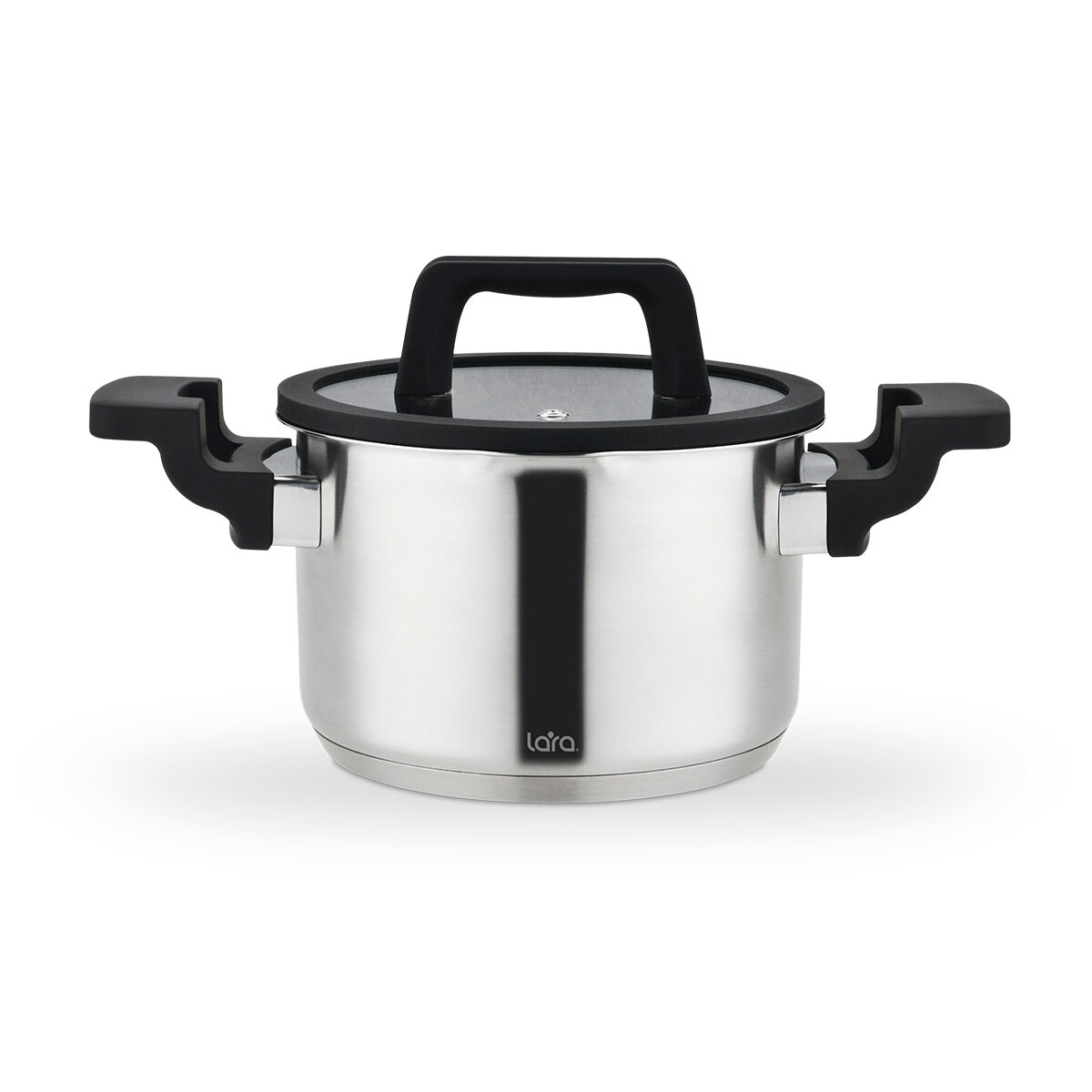 Кастрюля 6.5л Lara LR02-294 Премиум нерж, 24см, Soft-touch