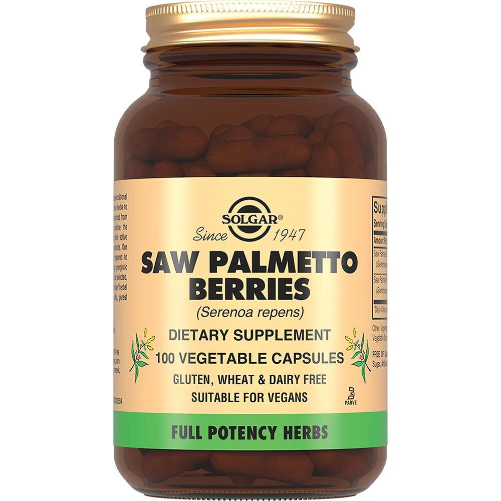 БАД Solgar Капсулы "Ягоды со пальметто", 100 шт. Saw Palmetto Berries