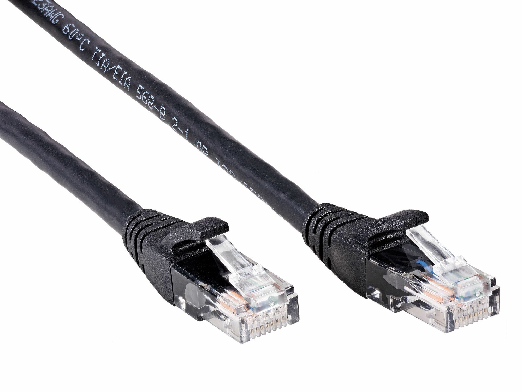 Интернет кабель 1 метр iOpen (7/0.20) UTP категория 6 RJ45 Патч корд LAN сетевой Ethernet патчкорд черный (ANP612B-BK-1M)