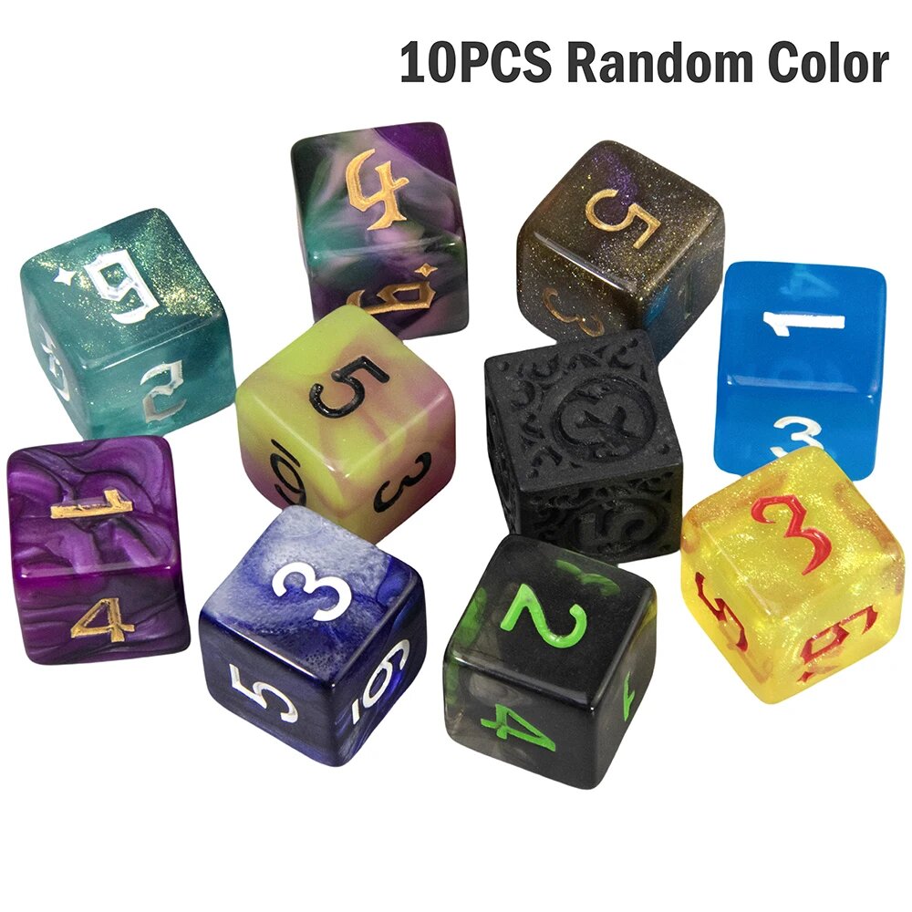 Случайные кубики D6 Three X 10/100 шт. random 10pcs