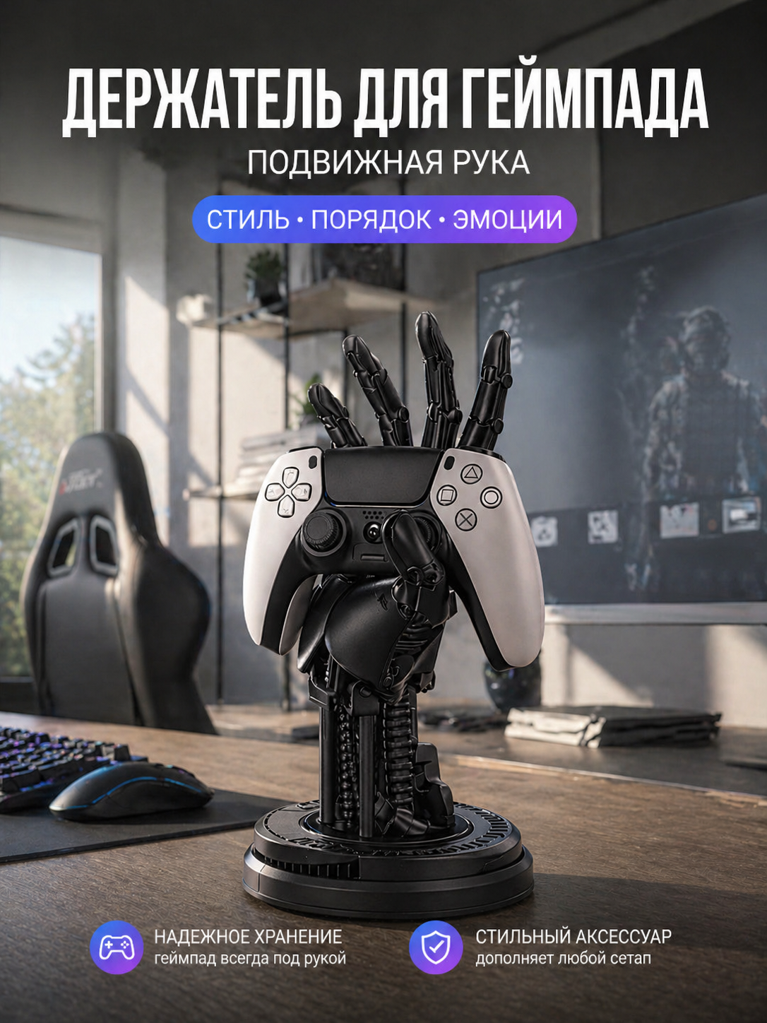 Подставка для геймпада PS5 и Xbox One X, органайзер. Manory Domo.