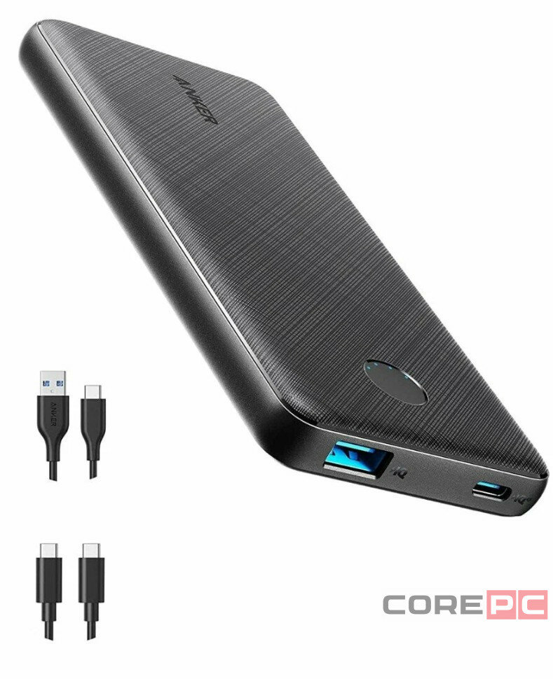 Повербанк внешний аккумулятор Powerbank Anker 523 10000mAh 1USB/1C черный