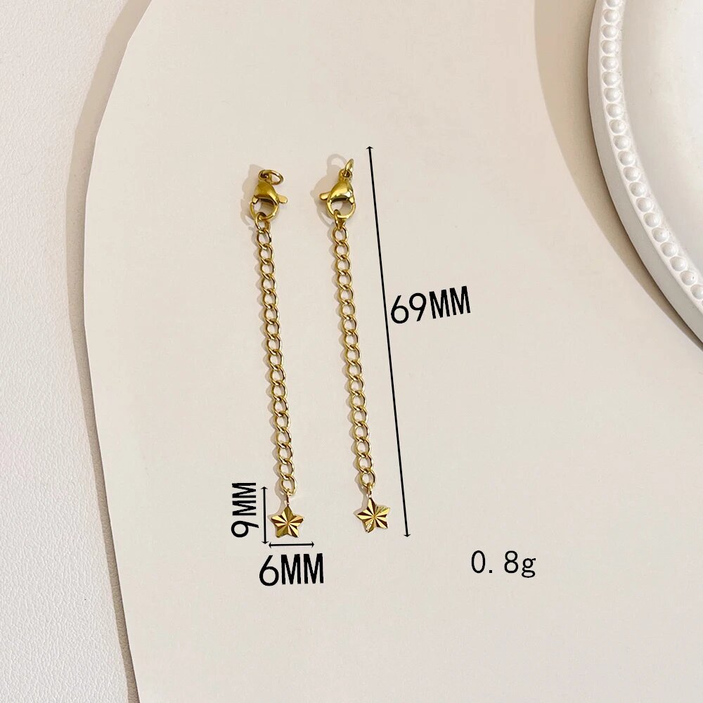Кор dial Design Удлинители цепочки из нержавеющей стали 100 шт 6X9MM Gold