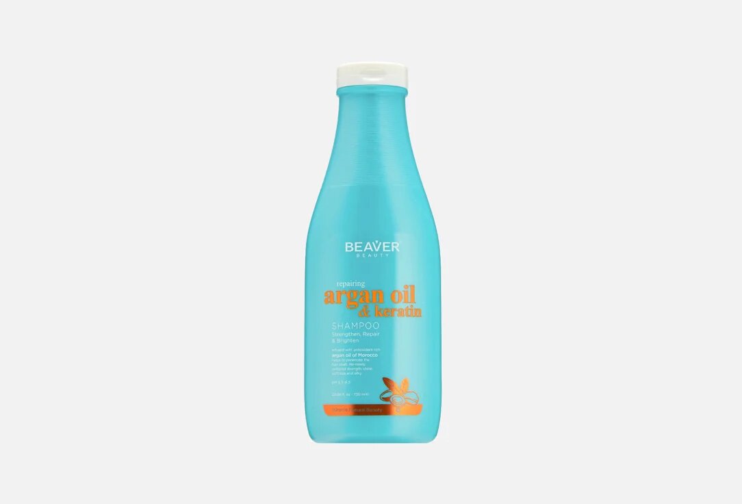 Beaver Argan Oil & keratin Шампунь для волос 730мл