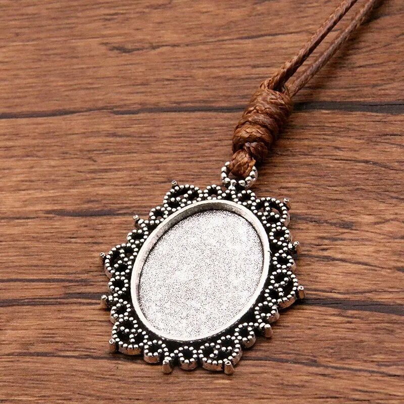 1PCS Нижняя опора серебряного ожерелья 18*25 мм